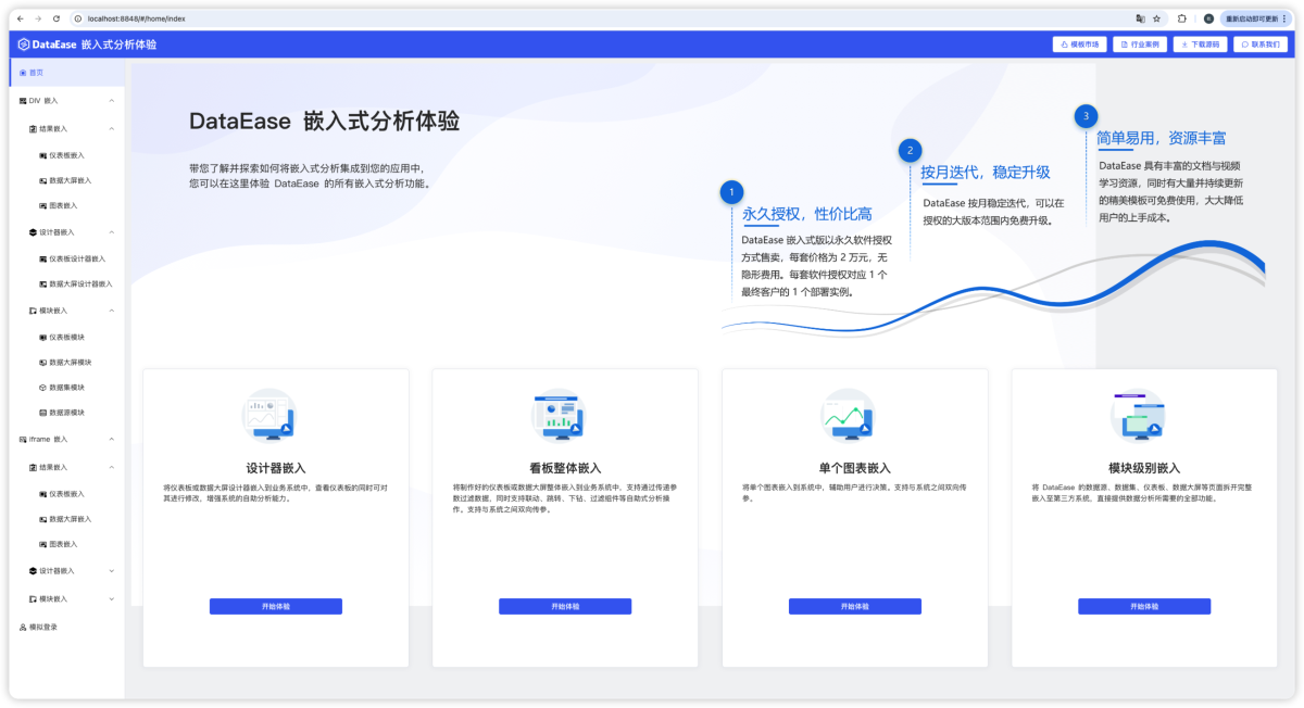 DataEase v2 嵌入式 Demo 使用指南 - FIT2CLOUD 知识库